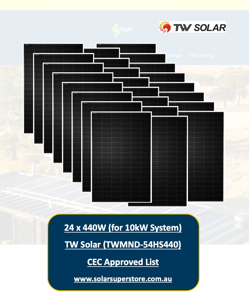 Solar Panel Kit for Home - 10kW TW Solar (TWMND-54HS440) | Solar Superstore