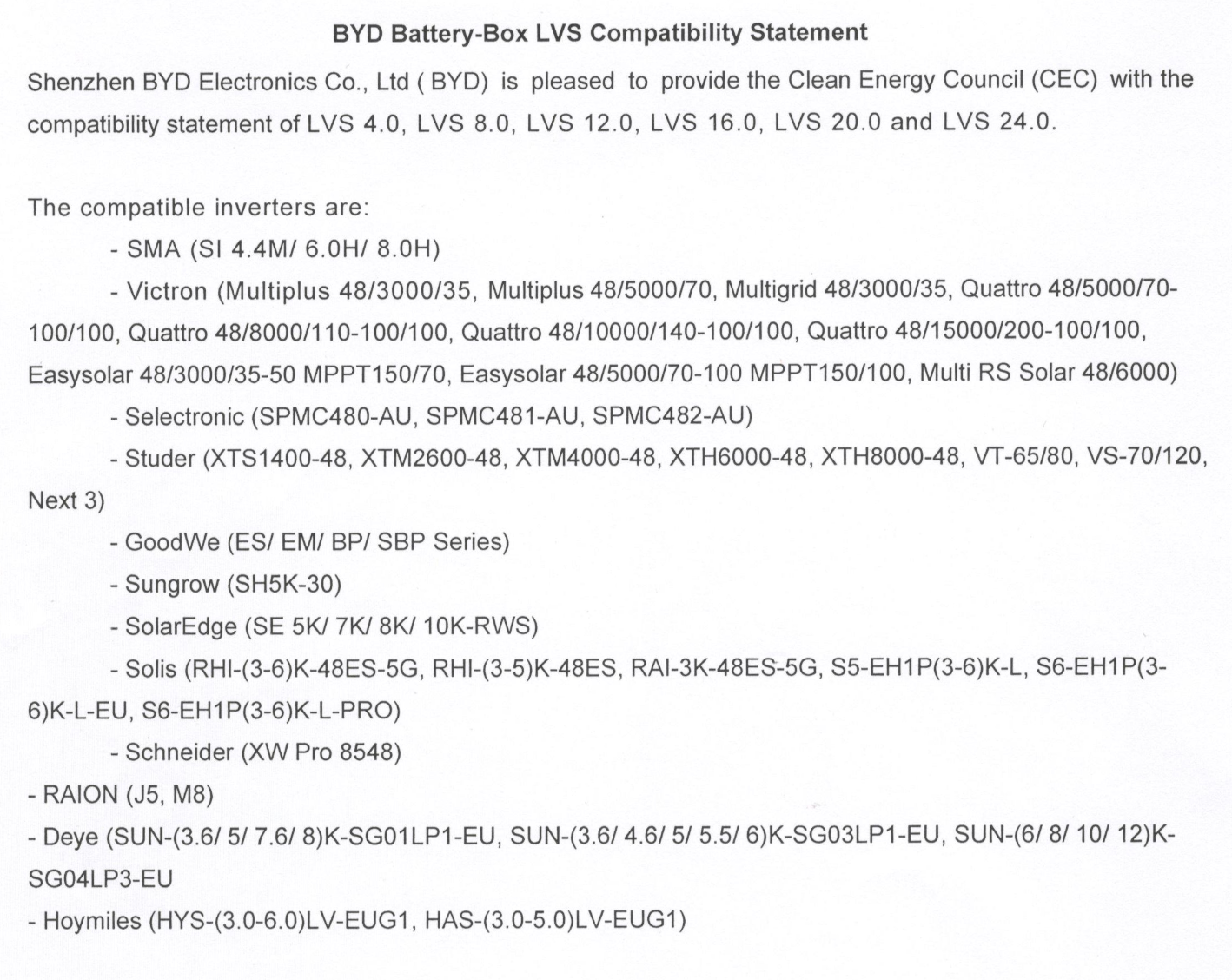 BYD 20.0 kWh Home Storage Battery (LVS 20.0) with BMU – Solar Superstore