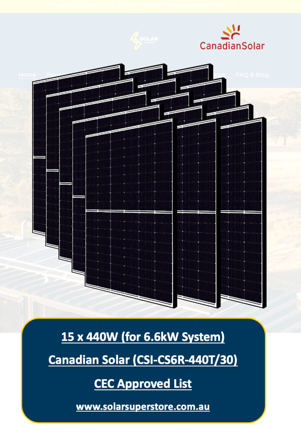 Solar Panel Kit for Home - Canadian Solar (CS6R-440T) | Solar Superstore